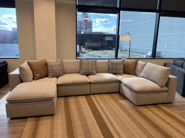 3101 - "Cloud" 6 PC Modular Sectional - 4 Configurations - Down Filled ...